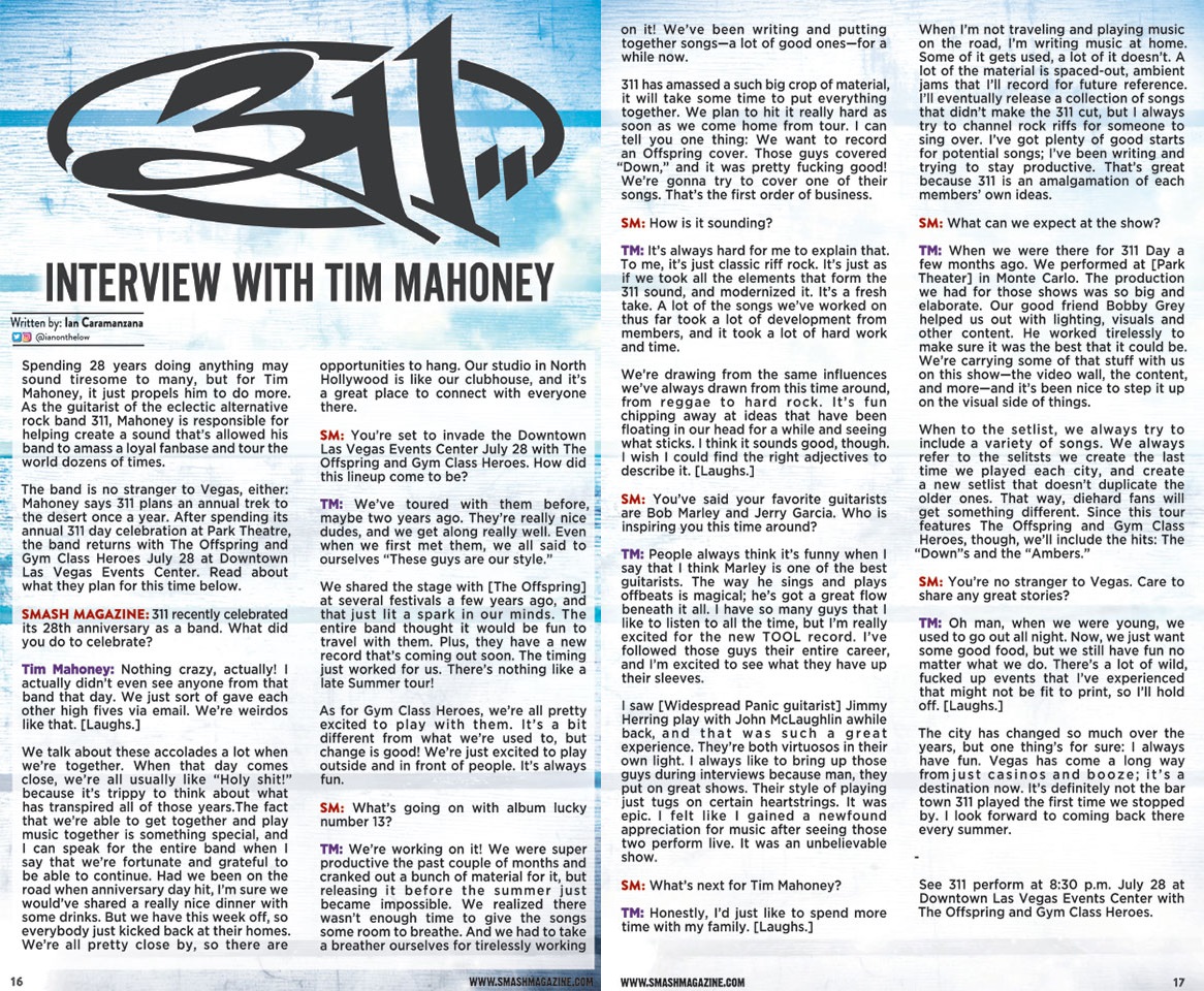 Smash Magazine: 2018 Issue #2 – 311 Archive